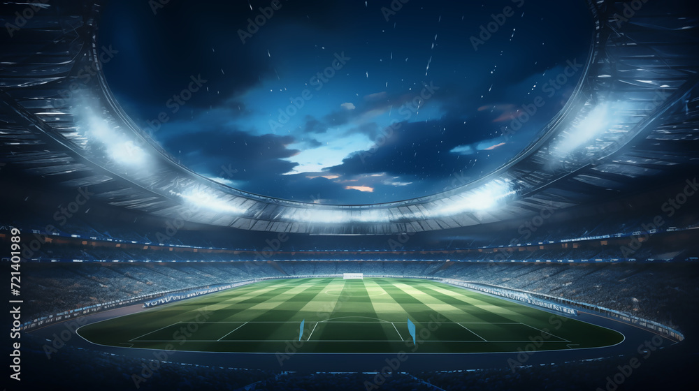 Luxury of football stadium isolation background, Illustration Stock ...