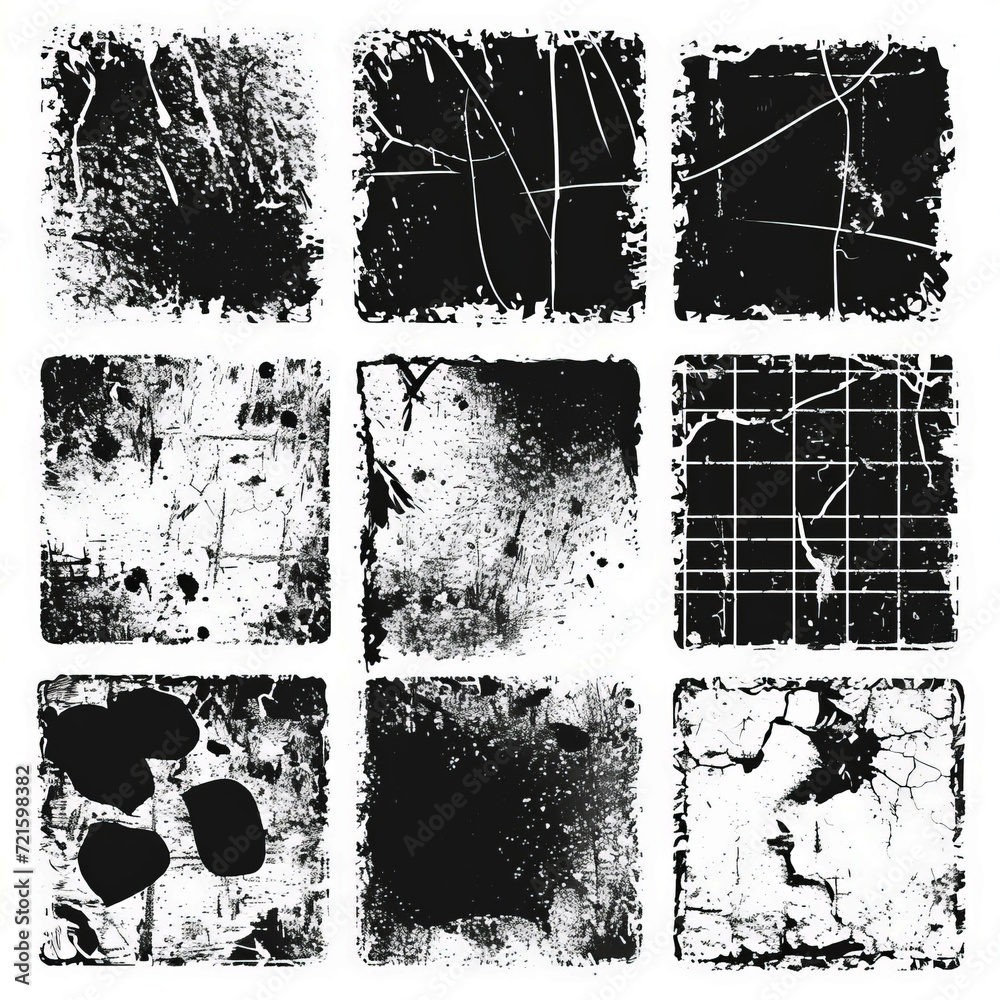 Overlay texture set. Different types of texture stamps, scratches ... Overlay texture set. Different types of texture stamps, scratches ...