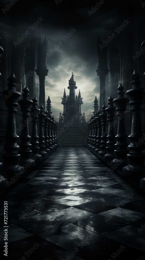 chess free background wallpaper, in the style of gothic futurism ...