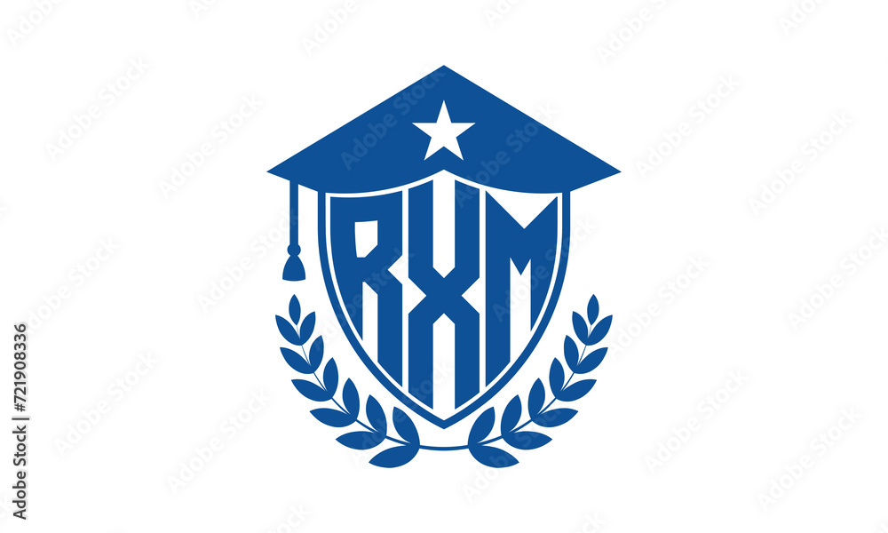 RXM three letter iconic academic logo design vector template. monogram ...