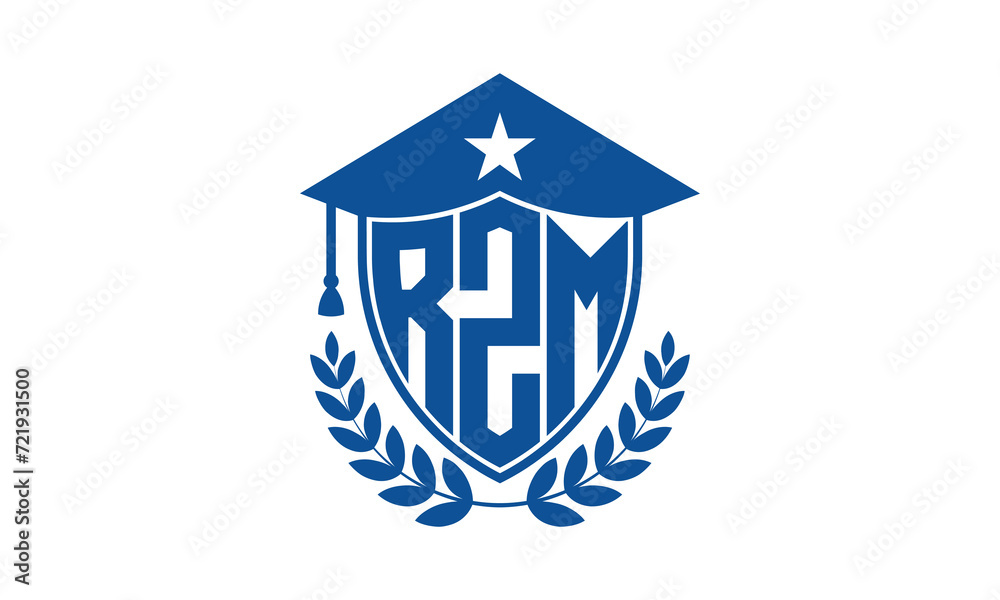 Image vectorielle Stock RZM three letter iconic academic logo design ...