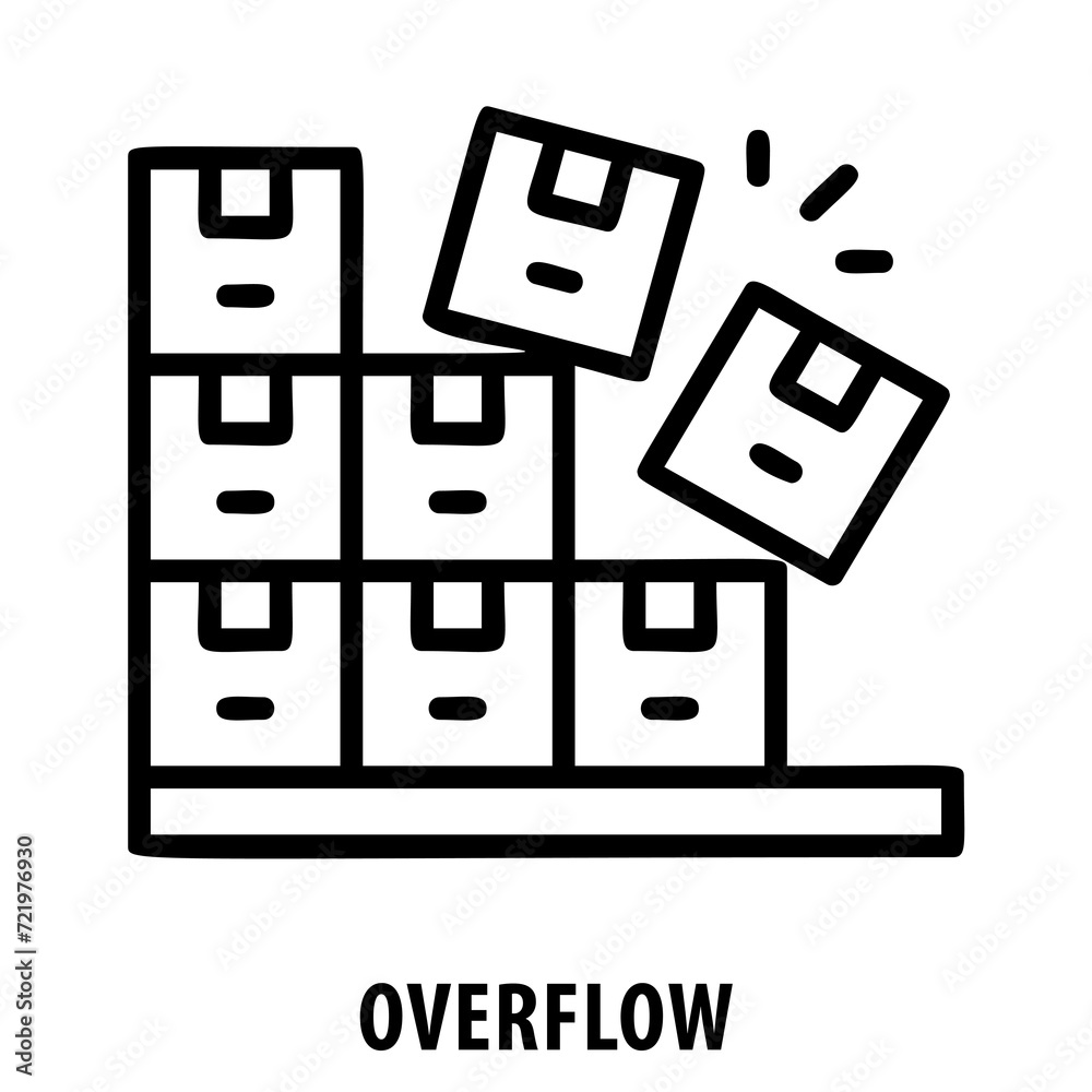 Overflow, excess, overflow icon, abundance, surplus, overflow symbol, too much, extra ...