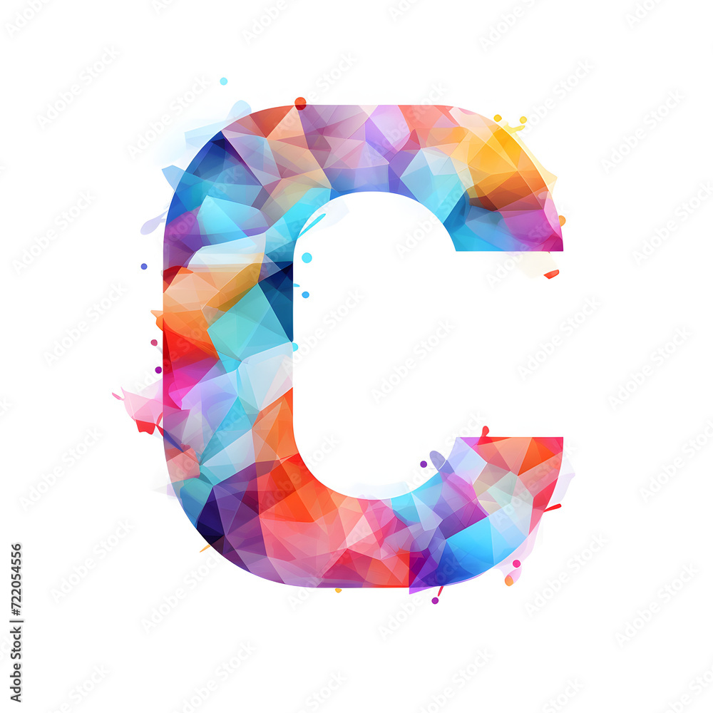 Polygon letter fonnt, polygon style letters, realistic font, super ...