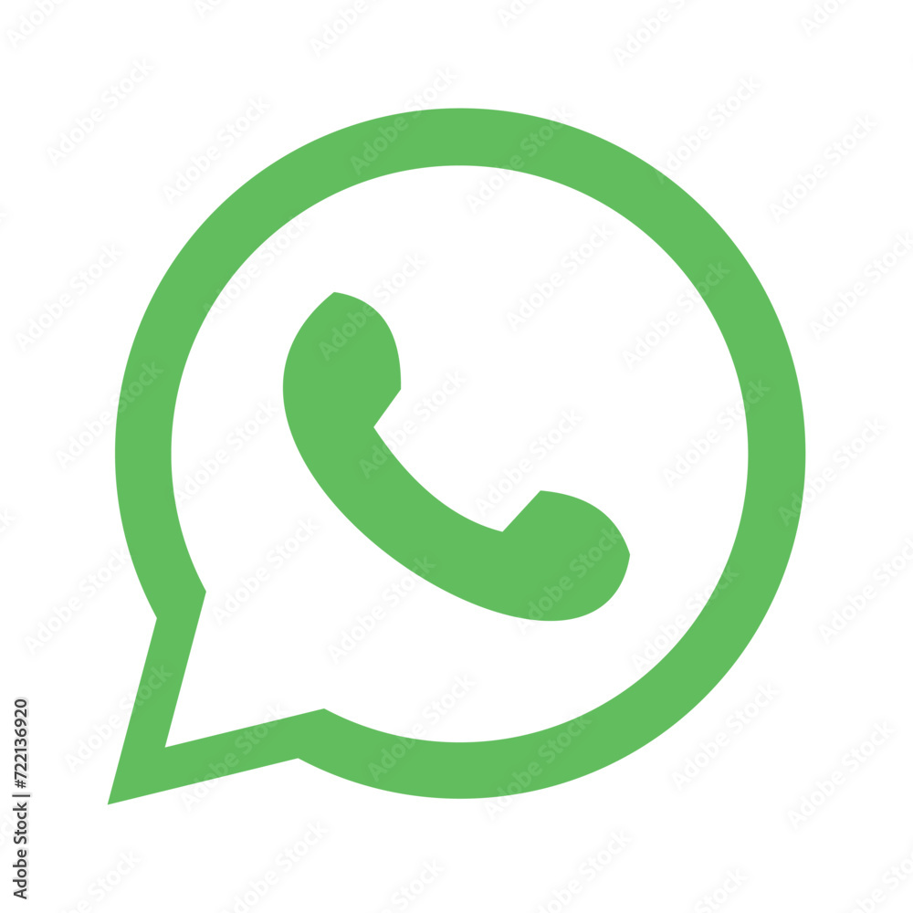 Whatsapp icon illustration. Whatsapp app logo. Social media icon Stock ...