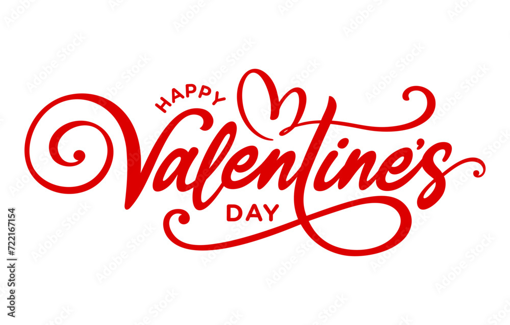 Lettering Happy Valentines day card, banner, background with Valentines ...