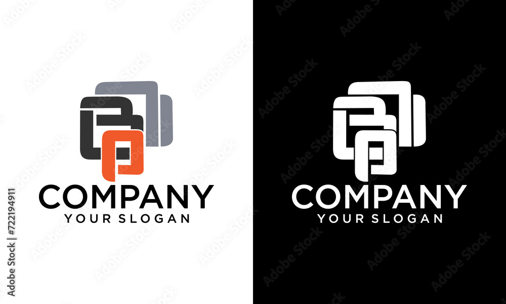 PBM letter logo design in illustration. Vector logo, calligraphy ...