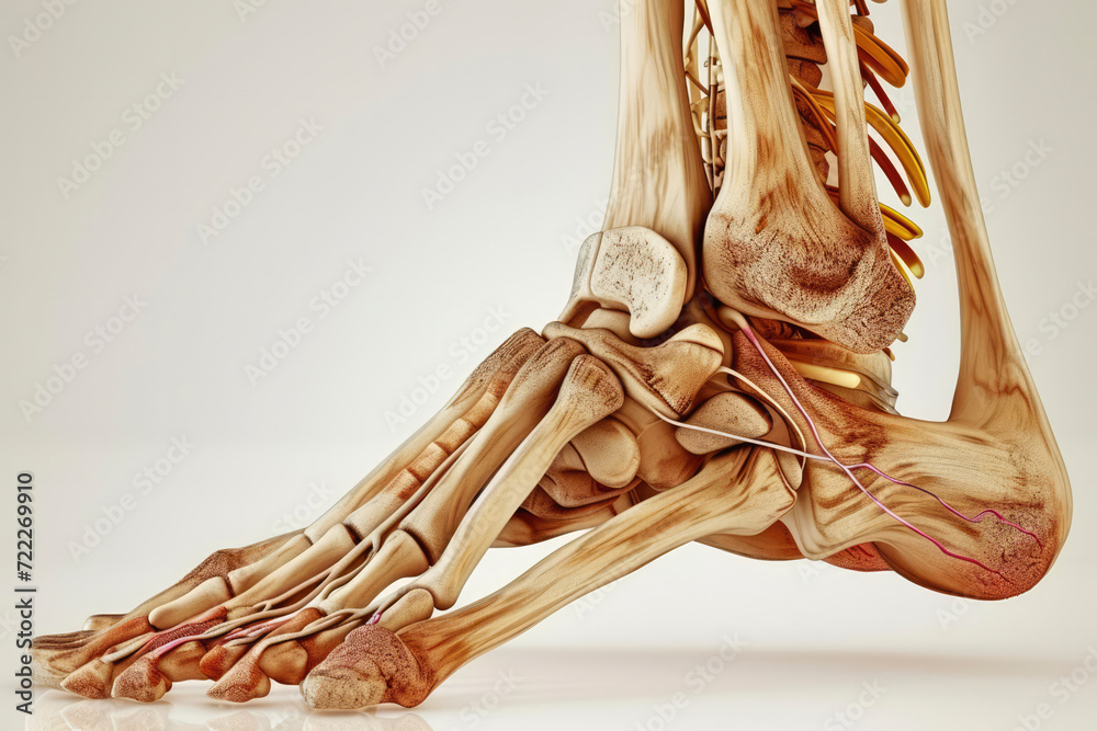 Ligaments: Several ligaments surround the ankle joint, providing ...