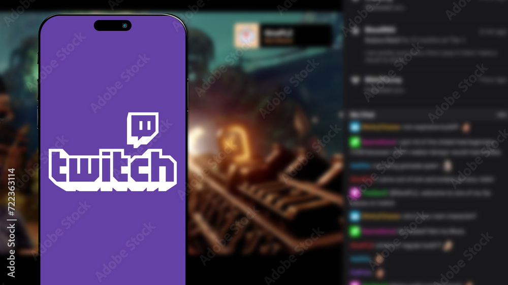 Istanbul, Turkey - 25 January 2024: Twitch brand logo on smartphone ...