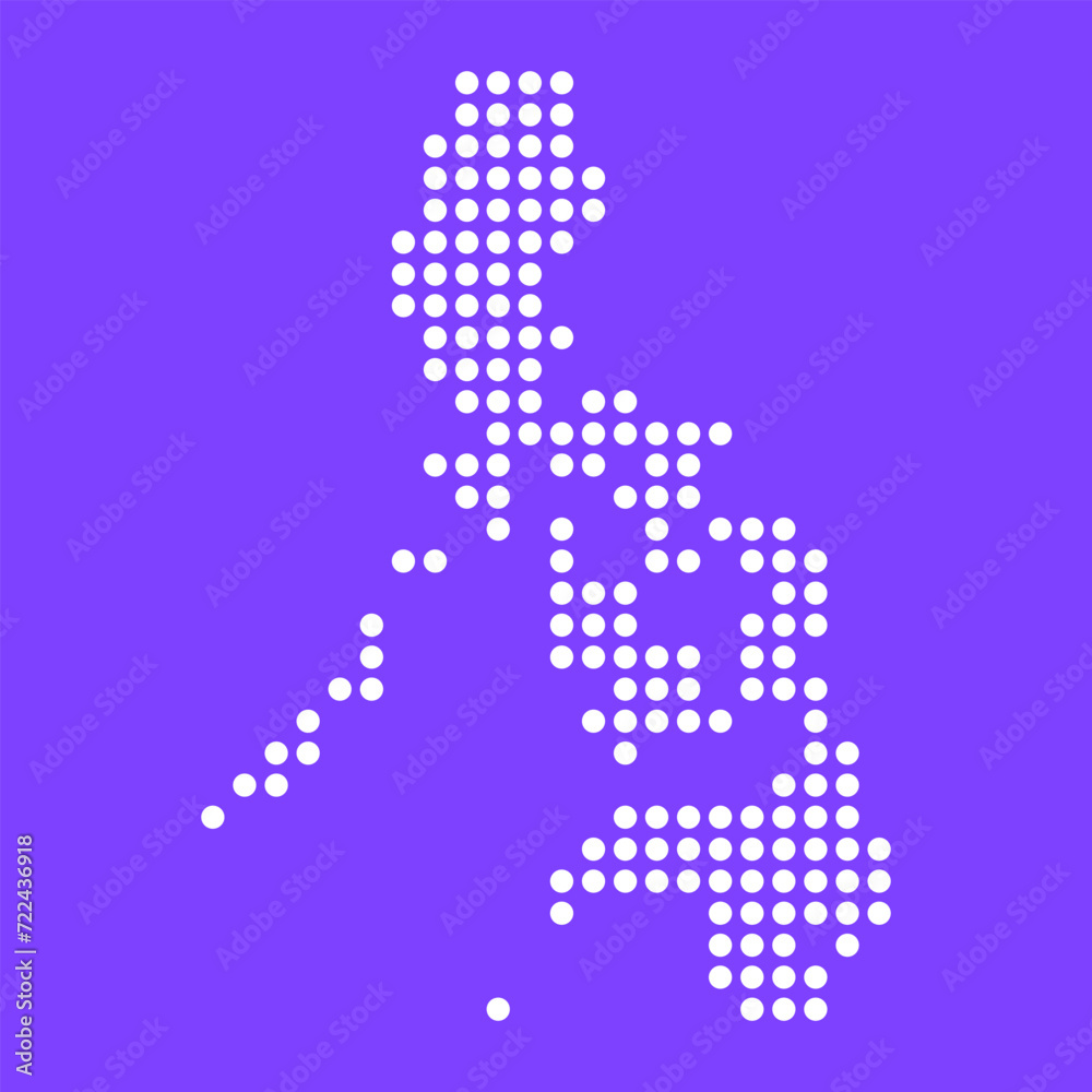 Vector square pixel dotted map of Philippines isolated on background ...