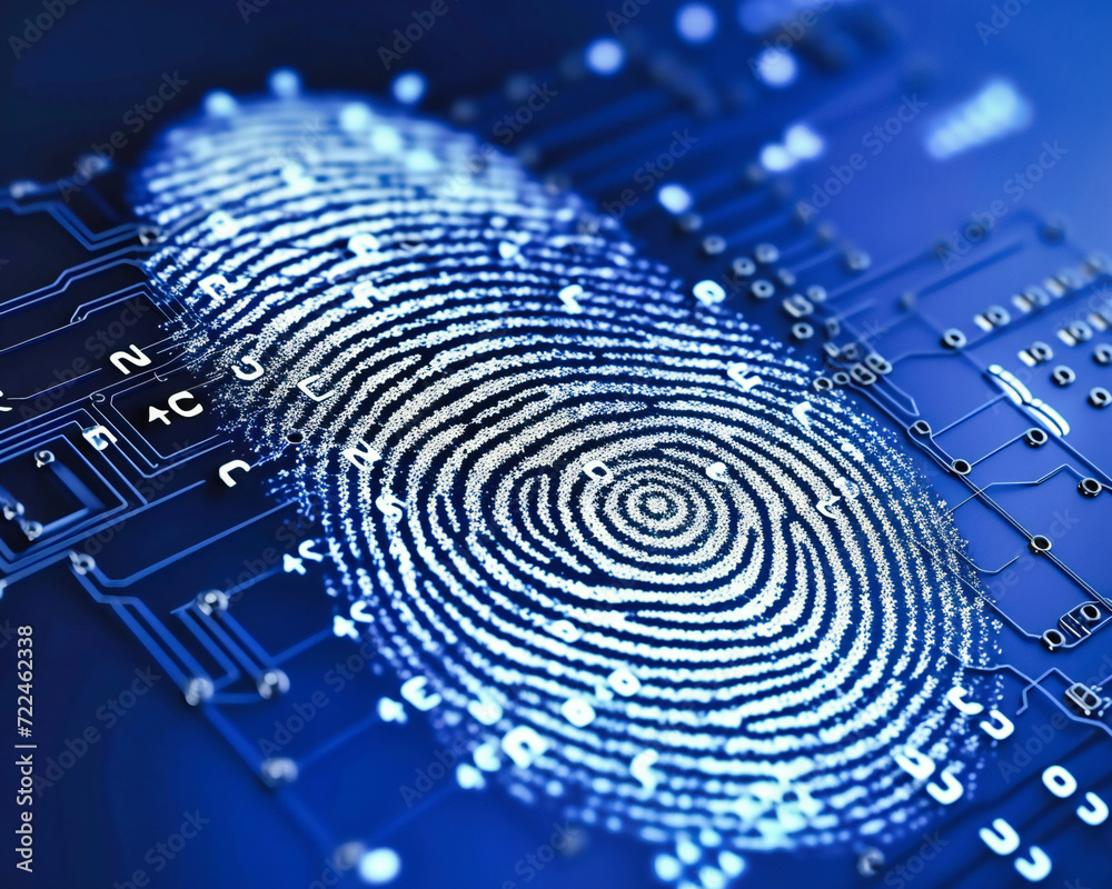 Stock-Illustration „Fingerprint Identity Technology Security Digital ...