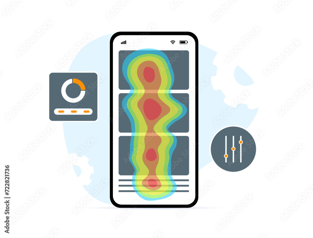 Mobile App Heatmap. Visualize user interactions within the app. Website ...