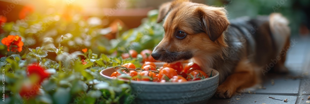 Banner Pets Eating Portrait Summer Spring, Desktop Wallpaper ...
