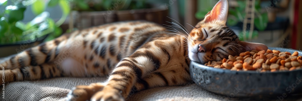 Bengal Cat Bowl Full Dry Food, Desktop Wallpaper Backgrounds ...