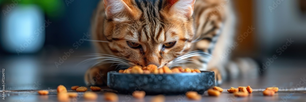 Bengal Cat Eats Food Form Pate, Desktop Wallpaper Backgrounds ...