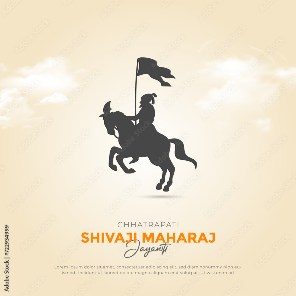 Happy Chhatrapati Shivaji Maharaj Jayanti Banner Design. Shivaji ...