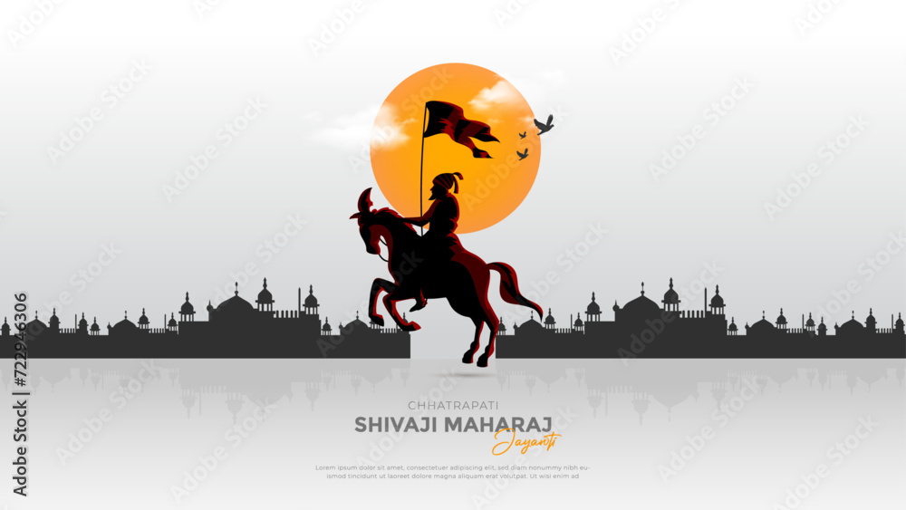 Happy Chhatrapati Shivaji Maharaj Jayanti Banner Design. Shivaji ...