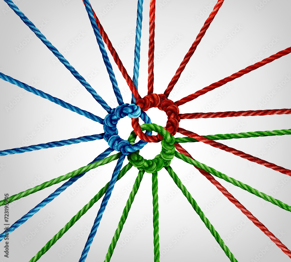 Connected Team Partnership as a Business concept for synergy and shared ...