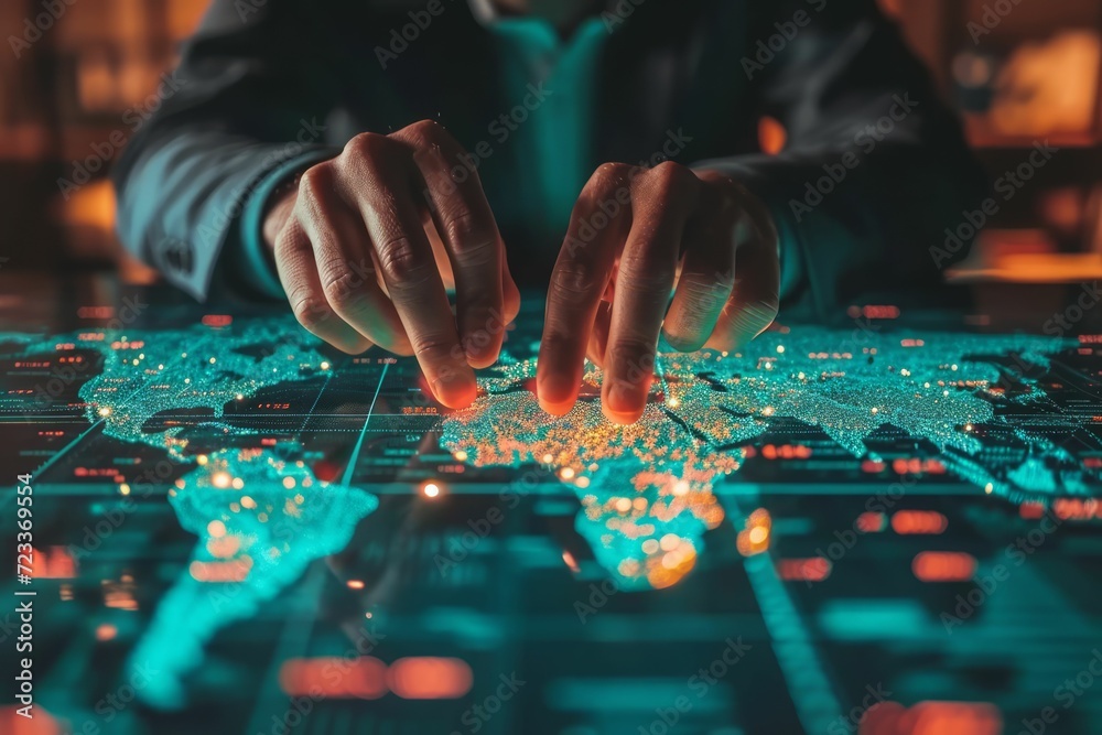 the intense focus of a data analyst pinpointing areas of interest on a ...