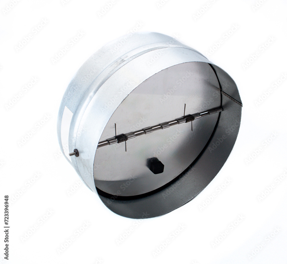 round cross-section check valve for elliptical spirally wound air ducts ...