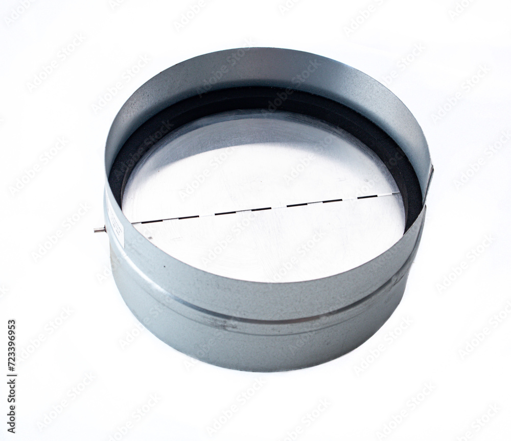 round cross-section check valve for elliptical spirally wound air ducts ...