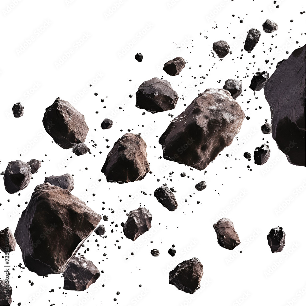 Meteor Shower Display: Swarm of Asteroids and Many Meteorites Resulting ...