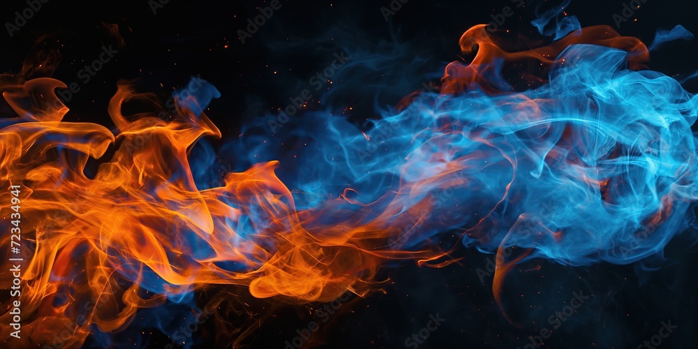 Spectral Flames and Smoke: A Dynamic Contrast of Fire and Mist, A dance ...
