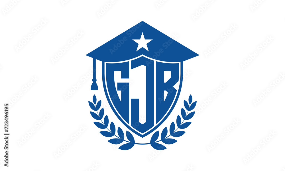 GJB three letter iconic academic logo design vector template. monogram ...