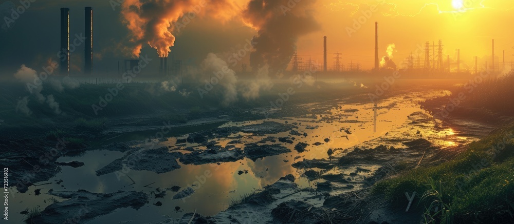 Toxic substances are discharged into the ground, leading to ...
