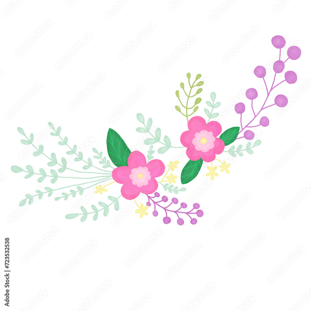 png transparent illustration of flowers elements. Perfects for ...