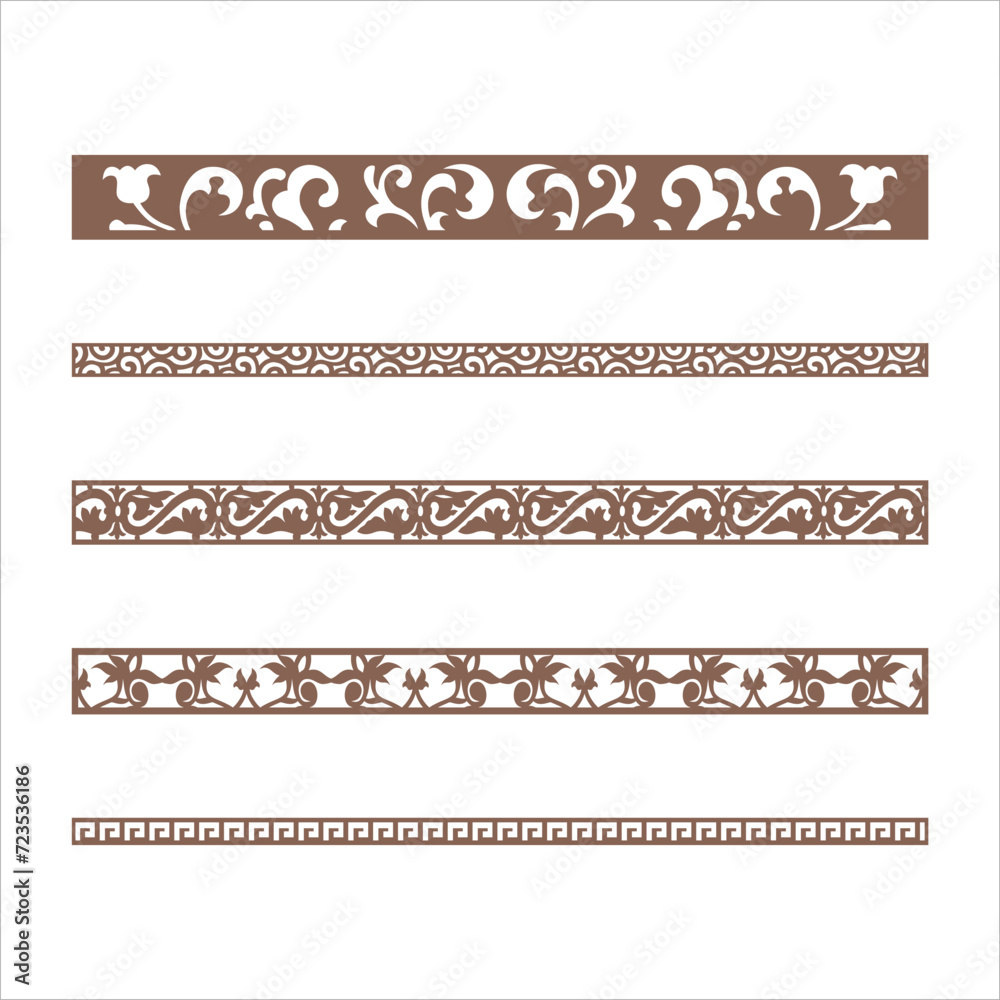 VECTOR BORDER DESIGN FOR CNC LASER CUTING FILE Stock Vector | Adobe Stock