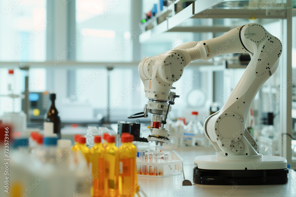 Future of Research: Robotic Precision in the Lab Stock Photo | Adobe Stock