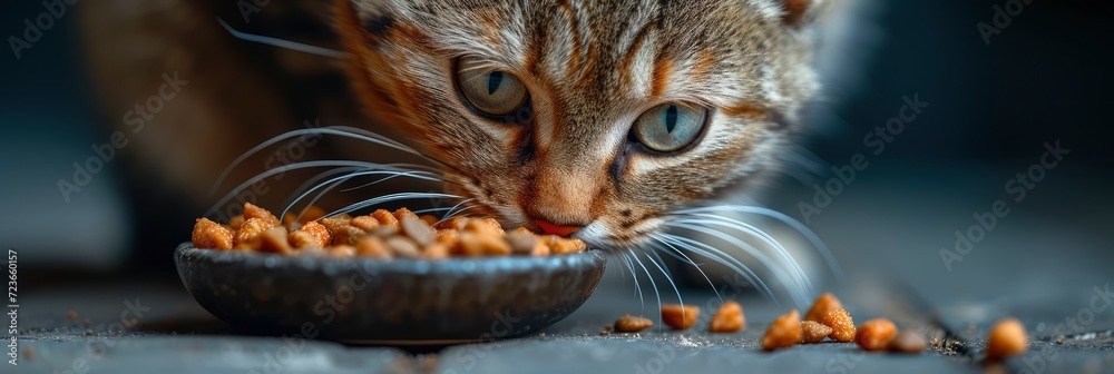 Side View Tabby Cat Eating Pet, Desktop Wallpaper Backgrounds ...