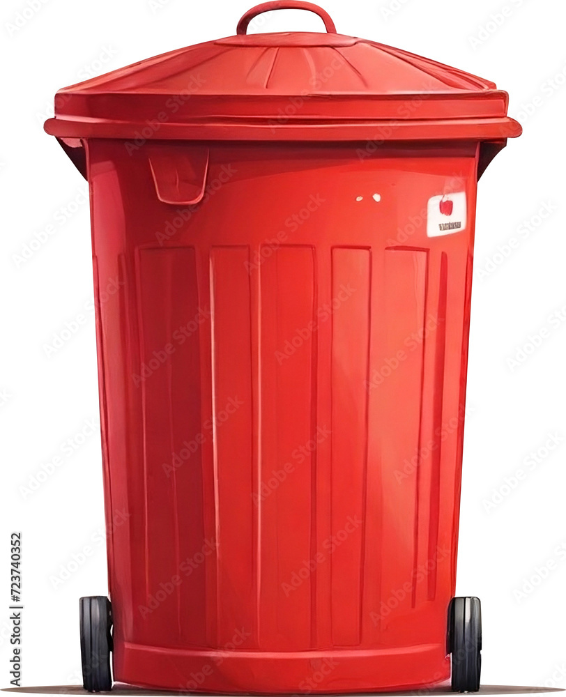 illustration of a red trash can for B3 waste (Hazardous and Toxic ...