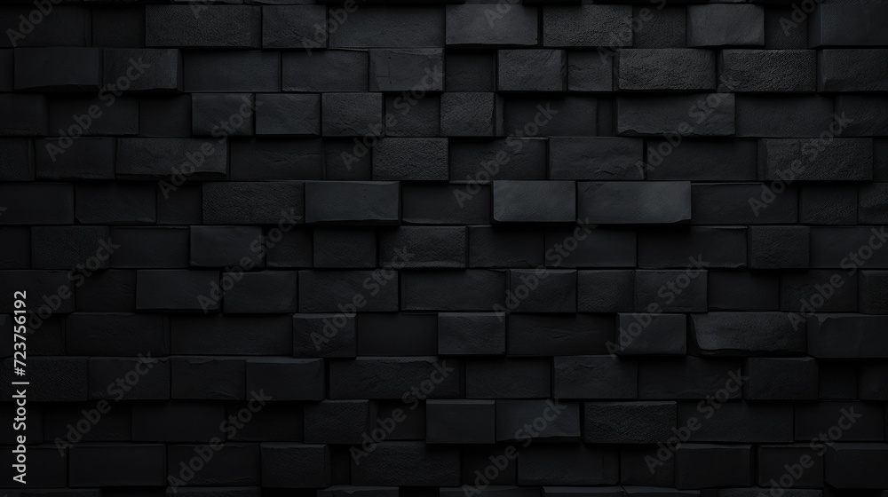 Brick wall background, vantablack grunge texture or pattern for design ...