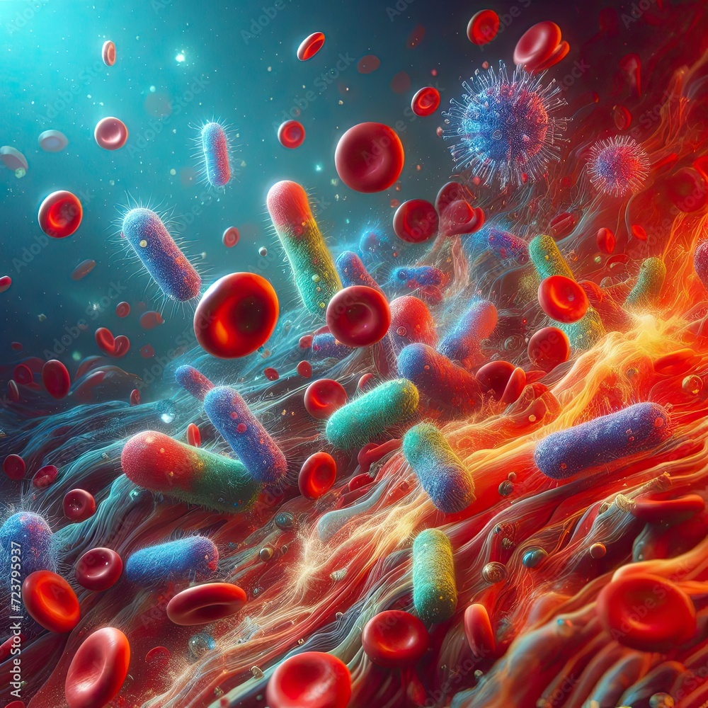 Illustration Stock Electron microscope Image of Bacteria virus capsule ...