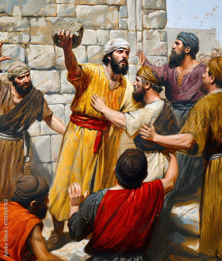 Practice of stoning in the times of Jesus Christ in Jerusalem city ...