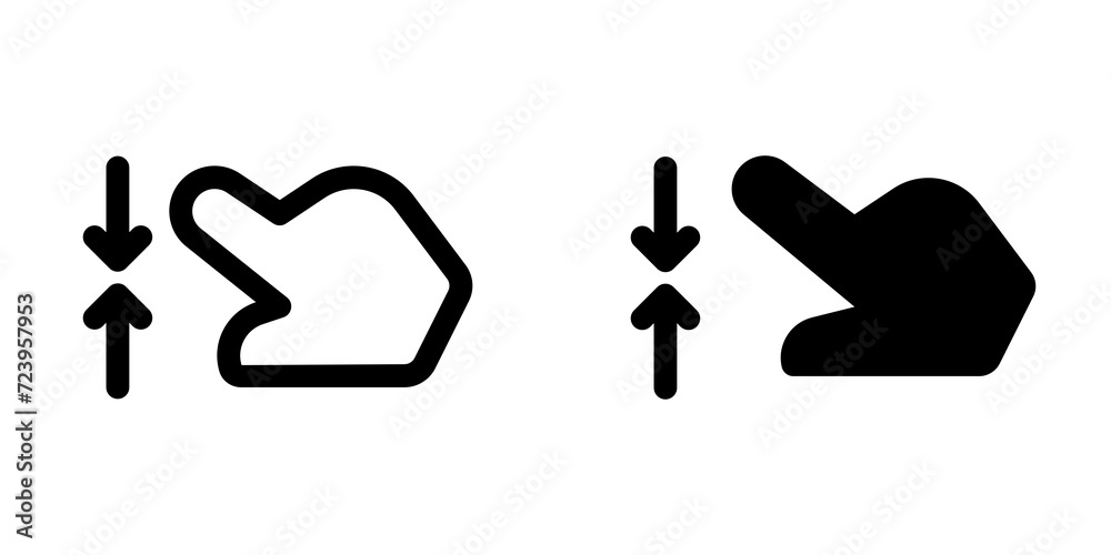 Stock-Vektorgrafik „Editable two finger pinch vector icon. Part of a ...