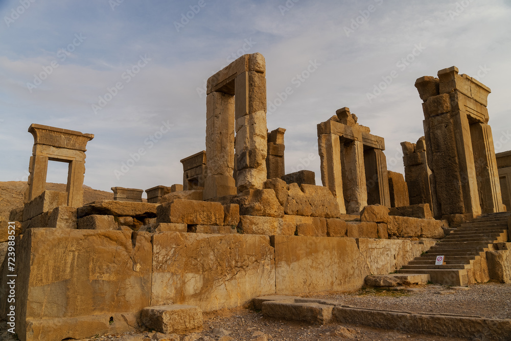 Ruin of ancient city Persepolis Iran. Persepolis is a capital of the ...