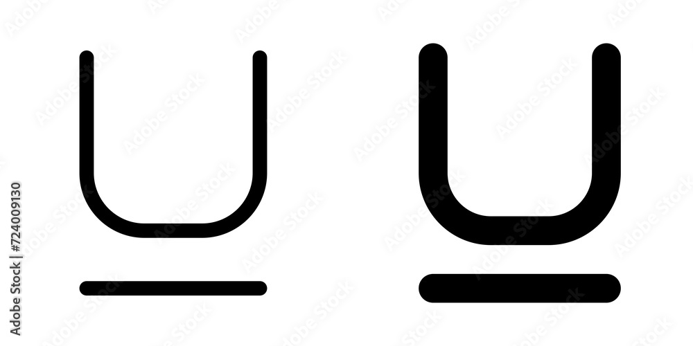 Editable underline text format vector icon. Part of a big icon set ...