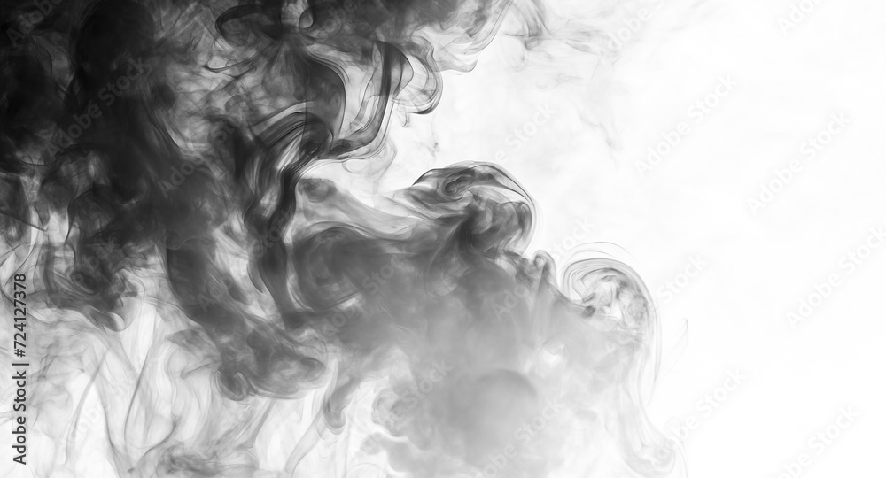 Beautiful swirling gray smoke. Smoke effect texture overlays on ...