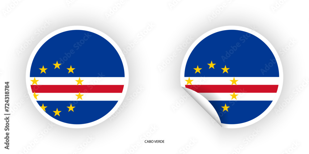 Decorate with pride using our Cabo Verde Circle Sticker Flag Set ...