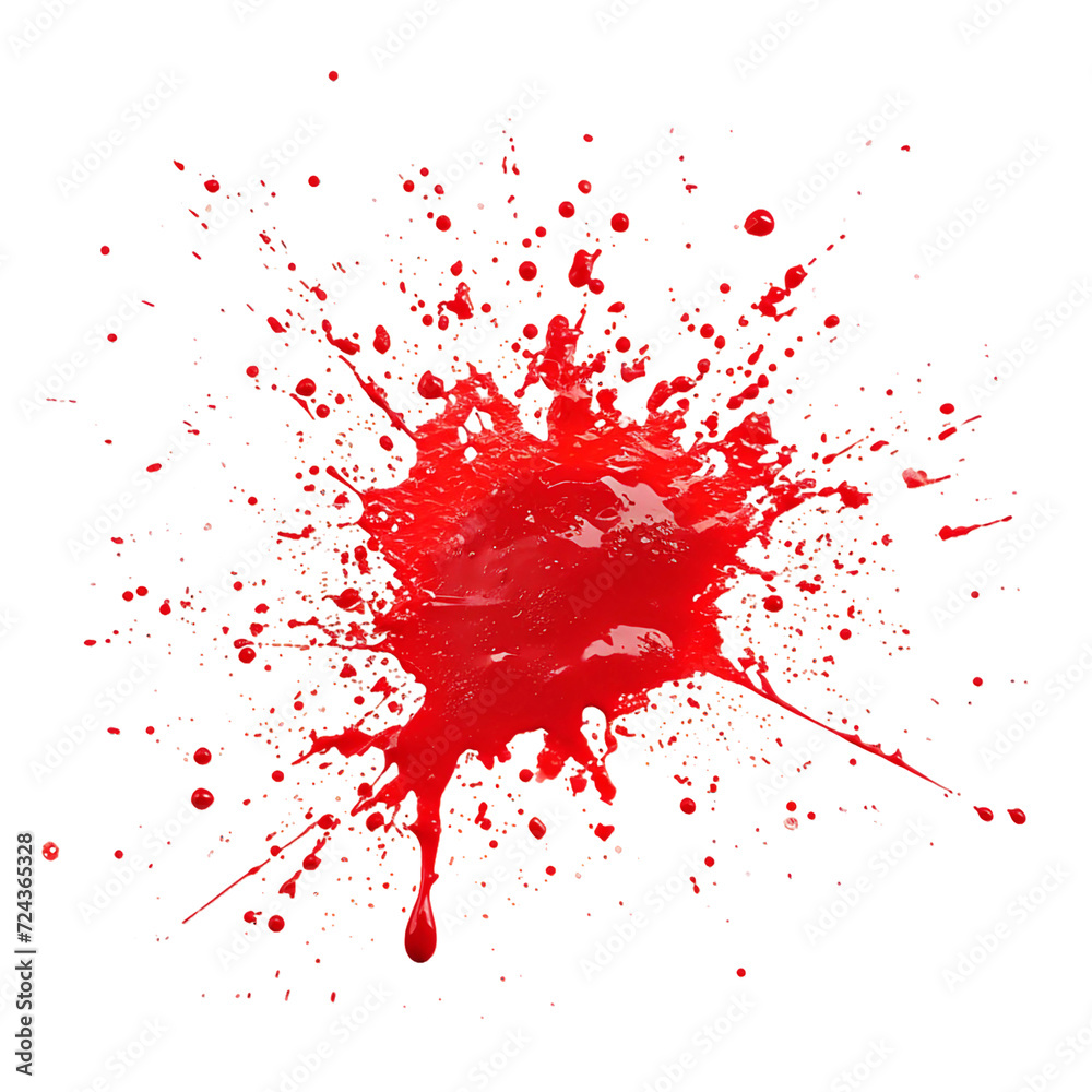 red color splatter, isolated PNG object Stock Photo | Adobe Stock
