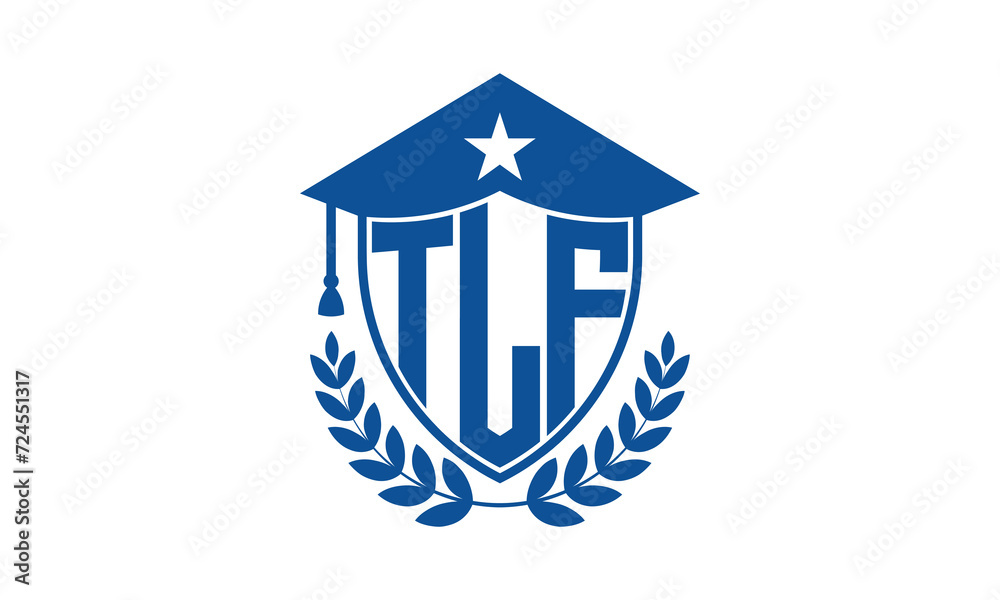 Image vectorielle Stock TLF three letter iconic academic logo design vector template. monogram ...