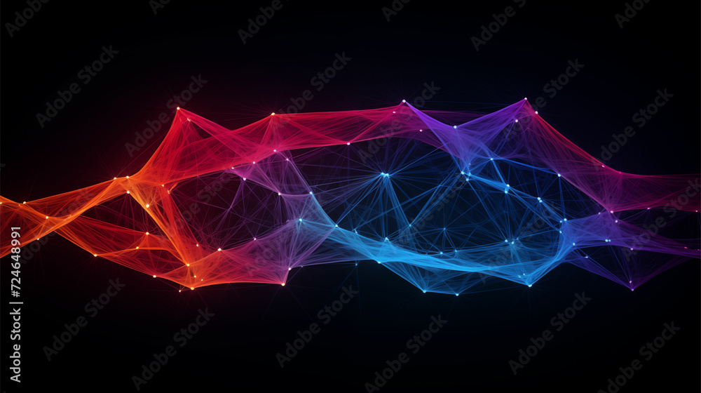 Ilustración de Stock Vibrant knotted rope, a fusion of colors in ...