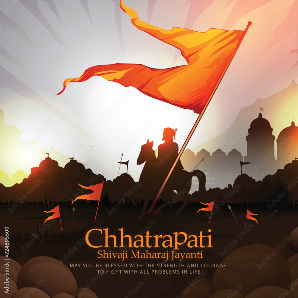 Creative vector poster sketch of Chhatrapati Shivaji Maharaj ...