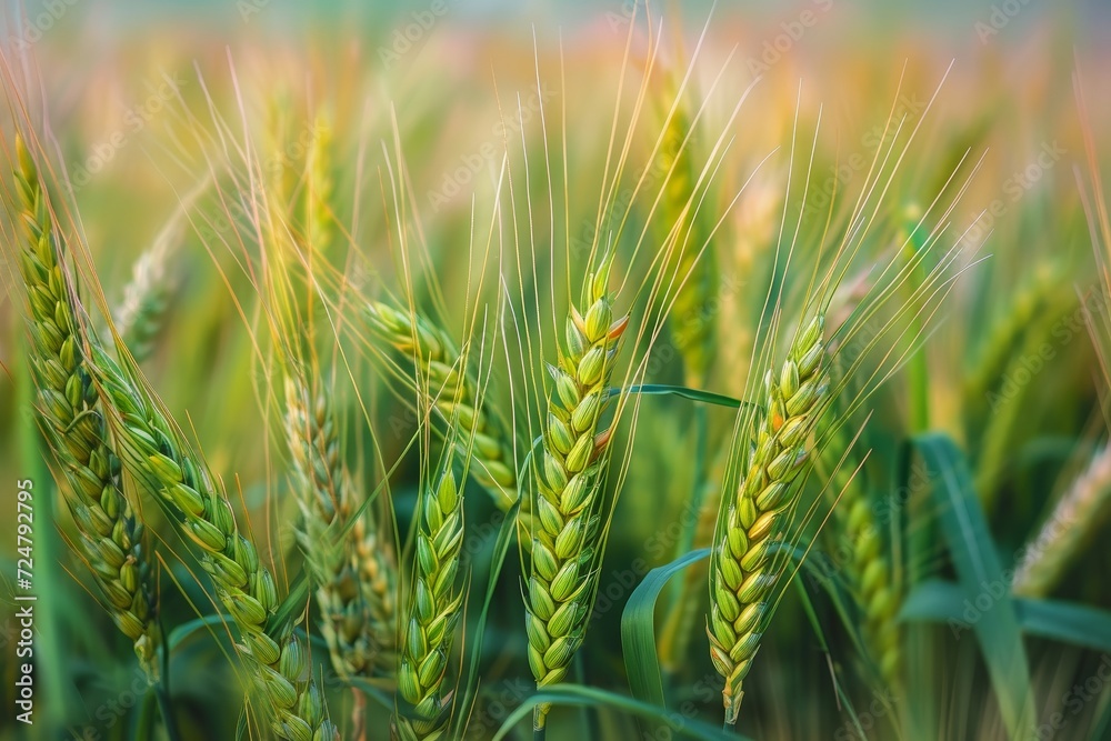 Golden fields of triticale, hordeum, and other grains sway in the ...