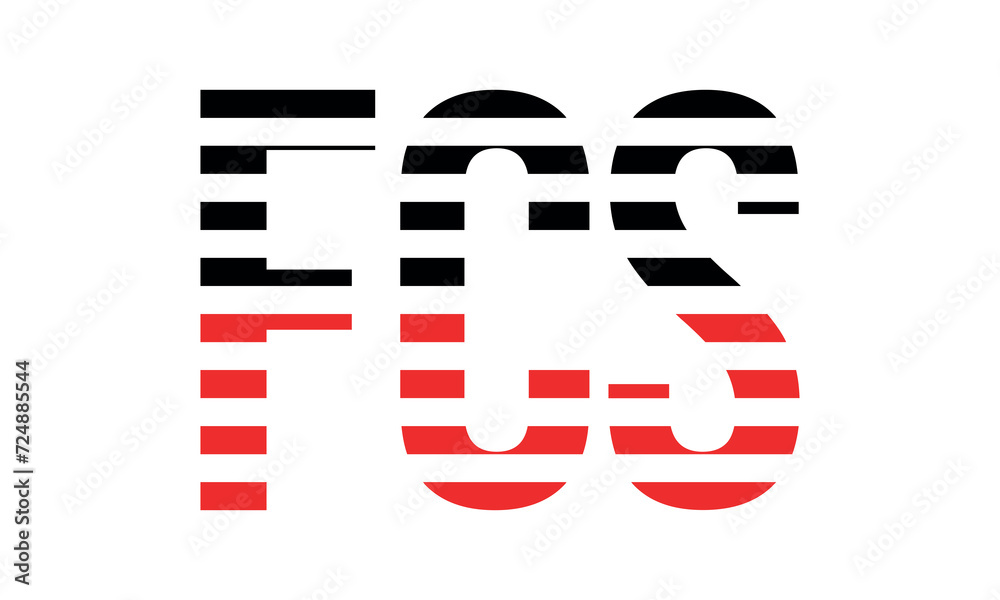 FCS three initial letter iconic line negative space minimal logo design ...