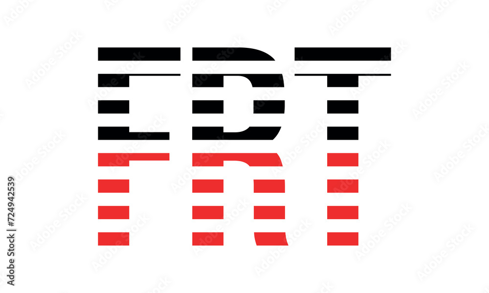 FRT three initial letter iconic line negative space minimal logo design ...