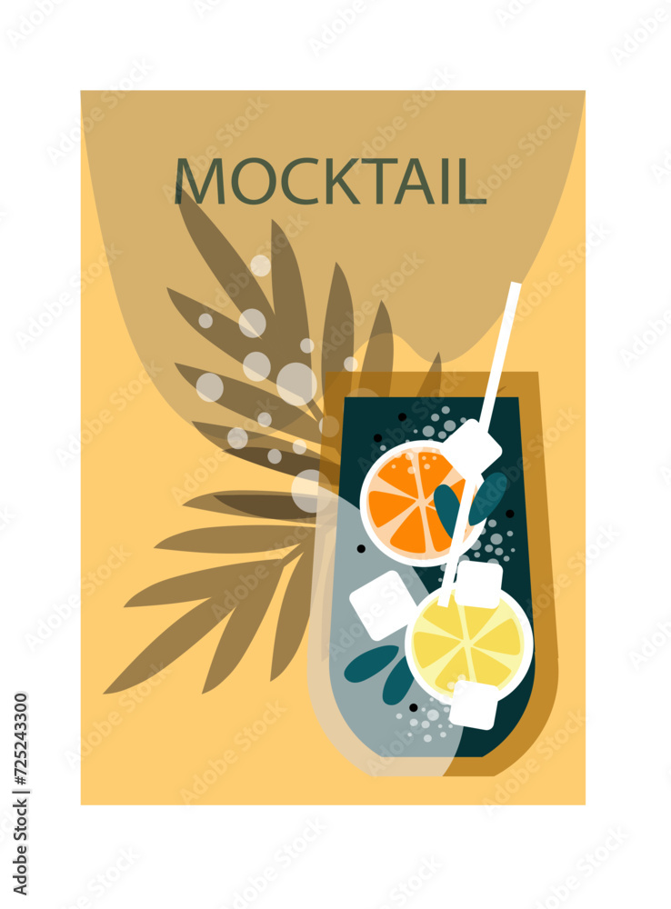 Mocktails Cocktails posters, menu. Mojito, margarita, pina colada ...