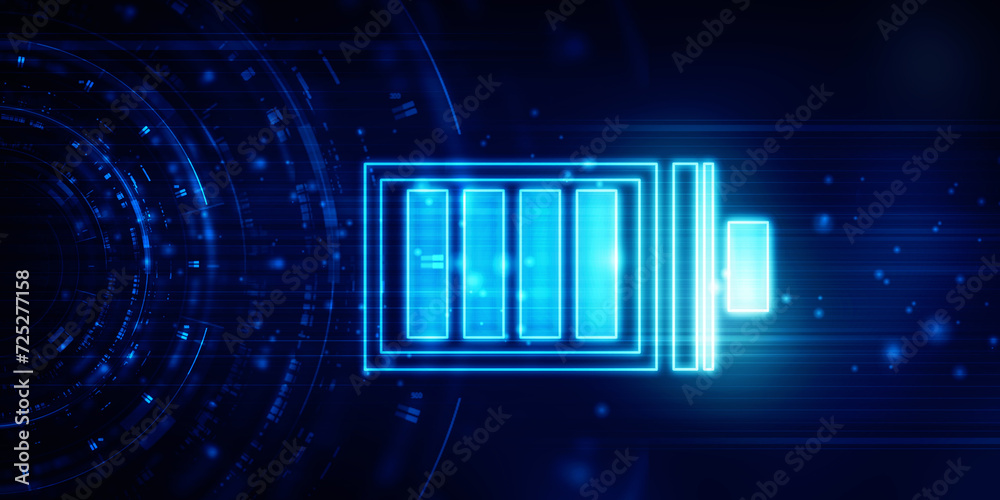 2d rendering Electrical energy and power supply source concept ...